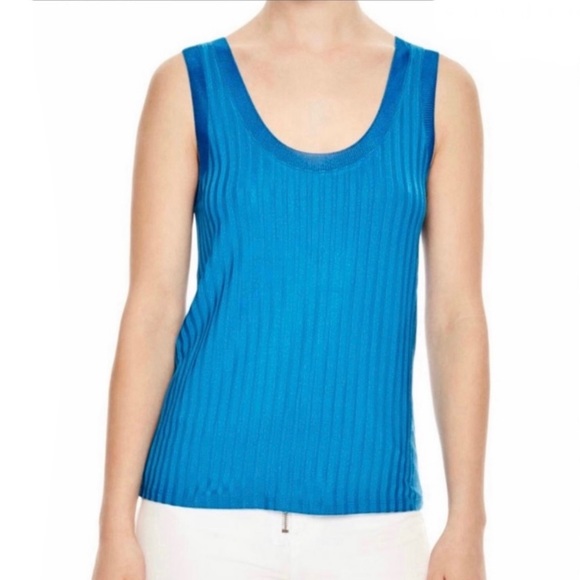 Sandro | Tops | New Sandro Blue Ribbed Tank Top | Poshmark